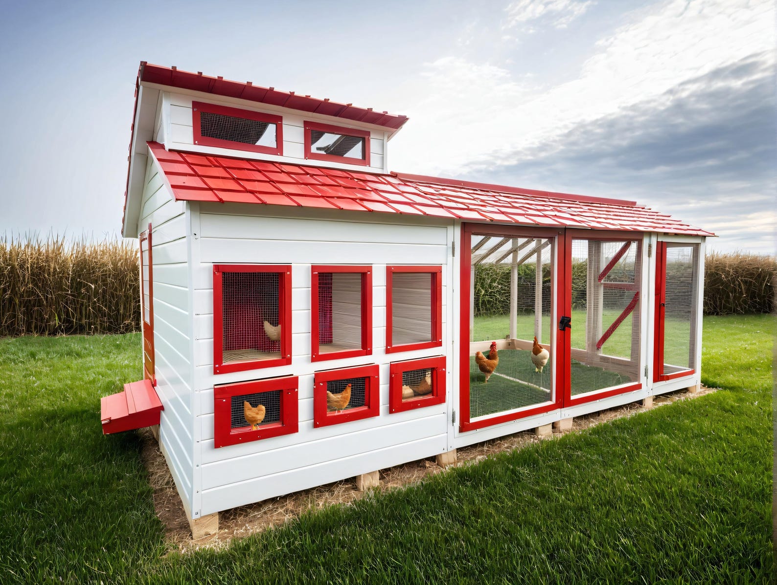 Modern Chicken Coop Plans 16-20 Chickens DIY Woodworking Plans PDF ...