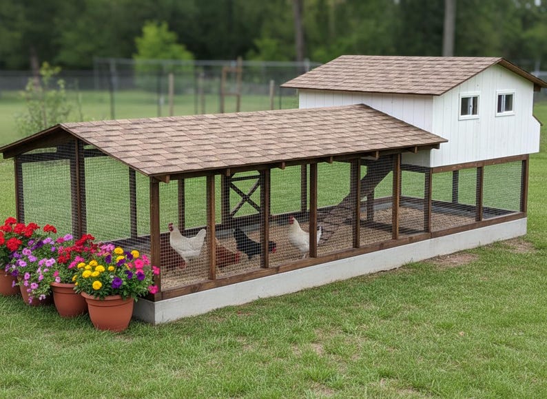 18-20 Chicken Coop & Run Plans: Secure - DIY Woodworking Blueprints ...