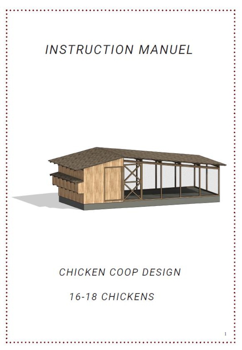 16-18 Chicken Coop & Run Plans: Secure - DIY Woodworking Blueprints ...