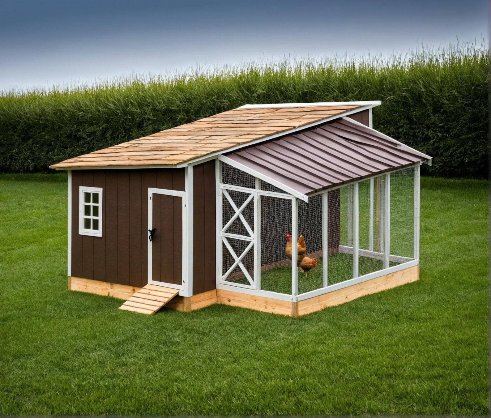 Modern Farmhouse Chicken Coop Plans for 20-25 Chickens | Large Walk in ...