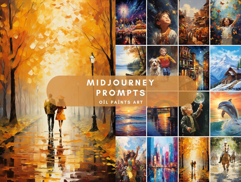 250 Oil Painting Prompts Midjourney Prompt AI Art Digital - Etsy