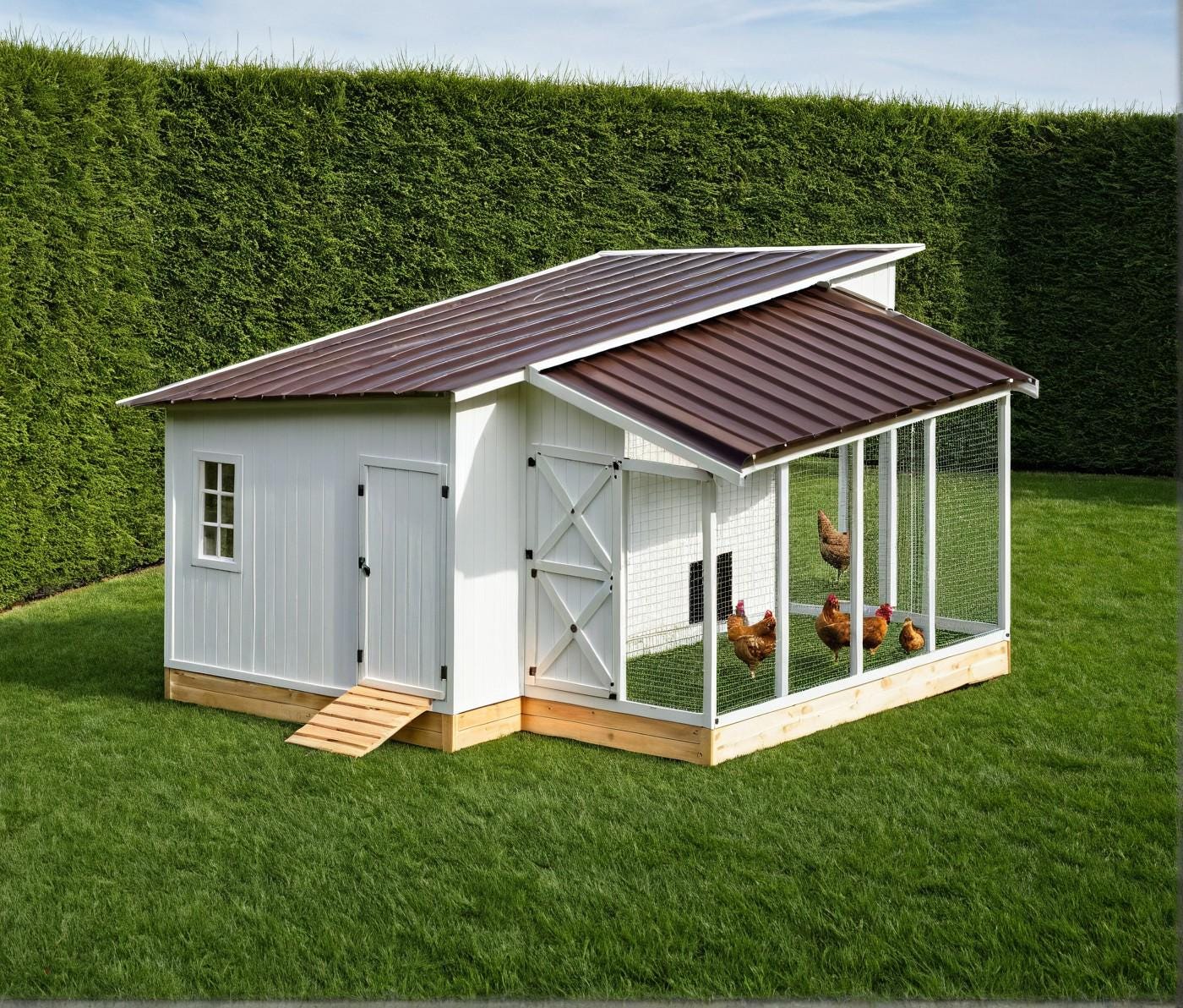 Modern Farmhouse Chicken Coop Plans for 20-25 Chickens | Large Walk in ...