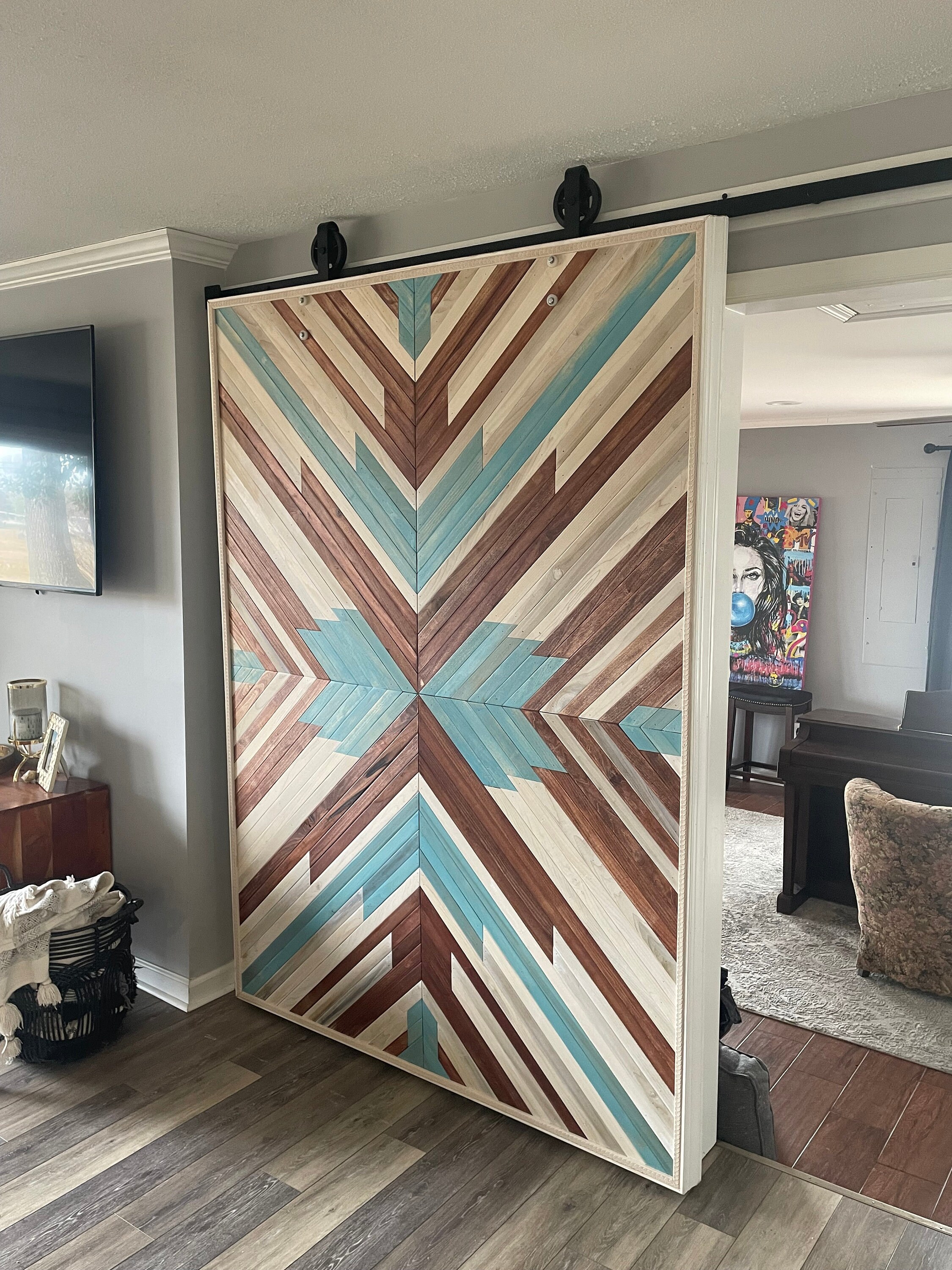 Custom Western Native American Barn Door - Etsy
