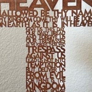 Our Father Cross, Laser Cut - Etsy