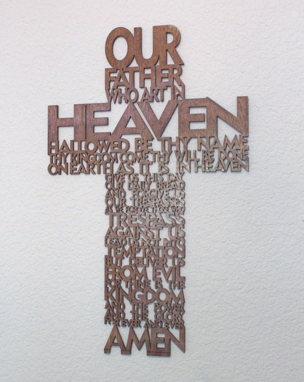 Our Father Cross, Laser Cut - Etsy
