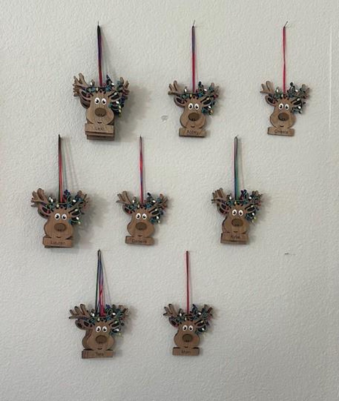 Christmas Reindeer Ornament (personalized) for Tree, Gift Tags - Etsy