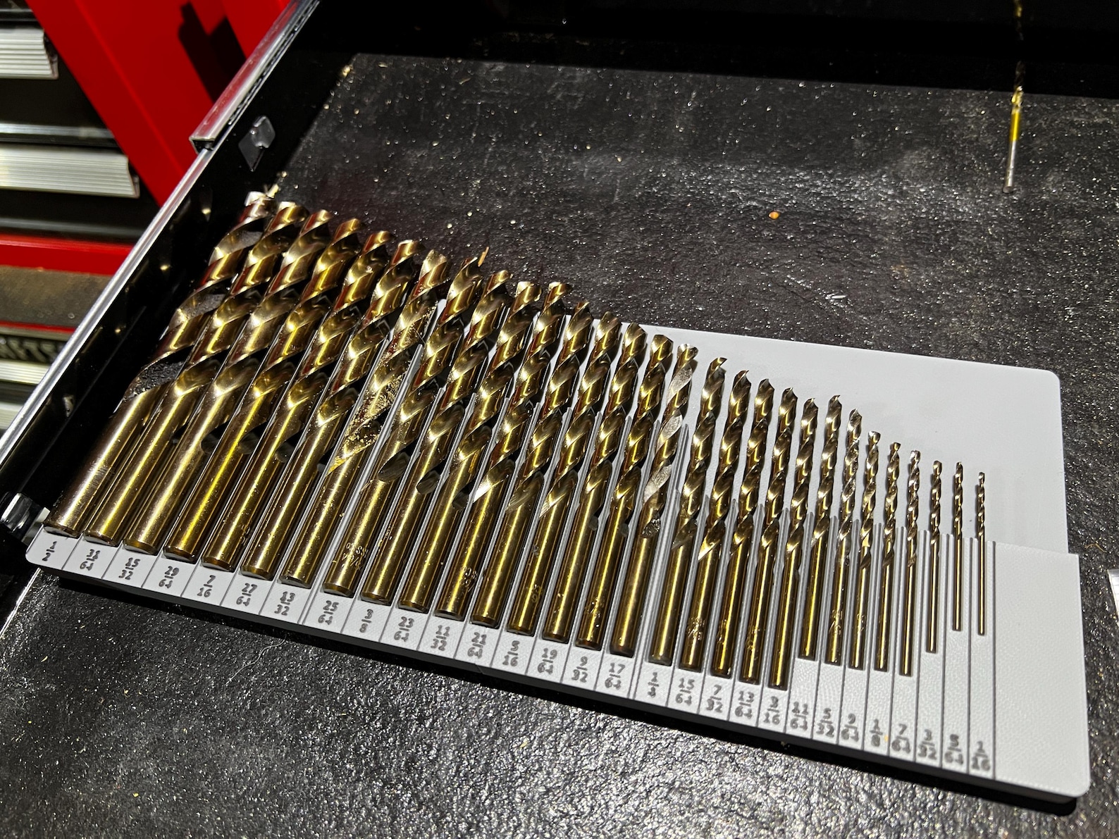 Gridfinity Drill Bit Organizer: 29-bit 3D Printed Toolbox Insert - Etsy