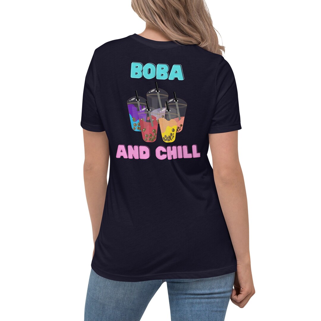 Boba and Chill Milk Tea T Shirt - Etsy
