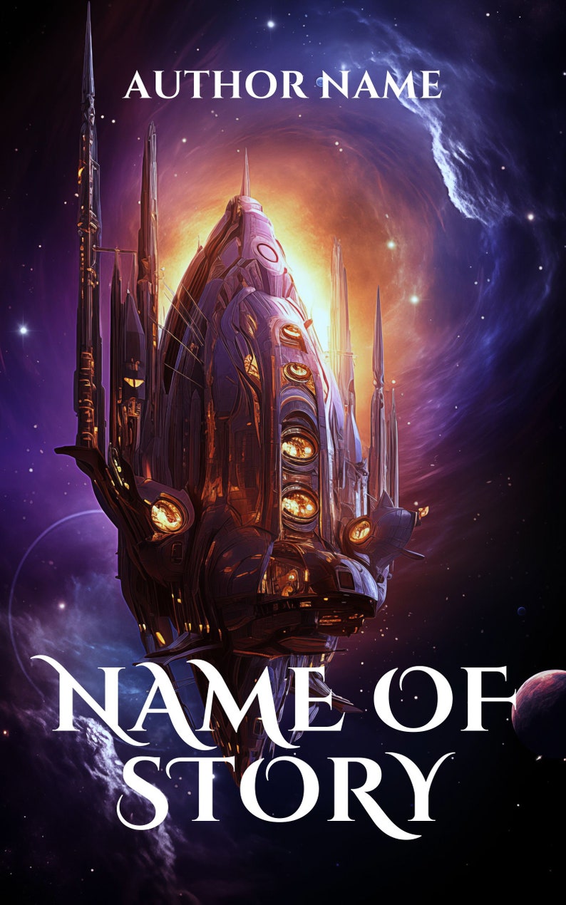 Premade Book Cover Science Fiction Fantasy /self-published Author Text ...