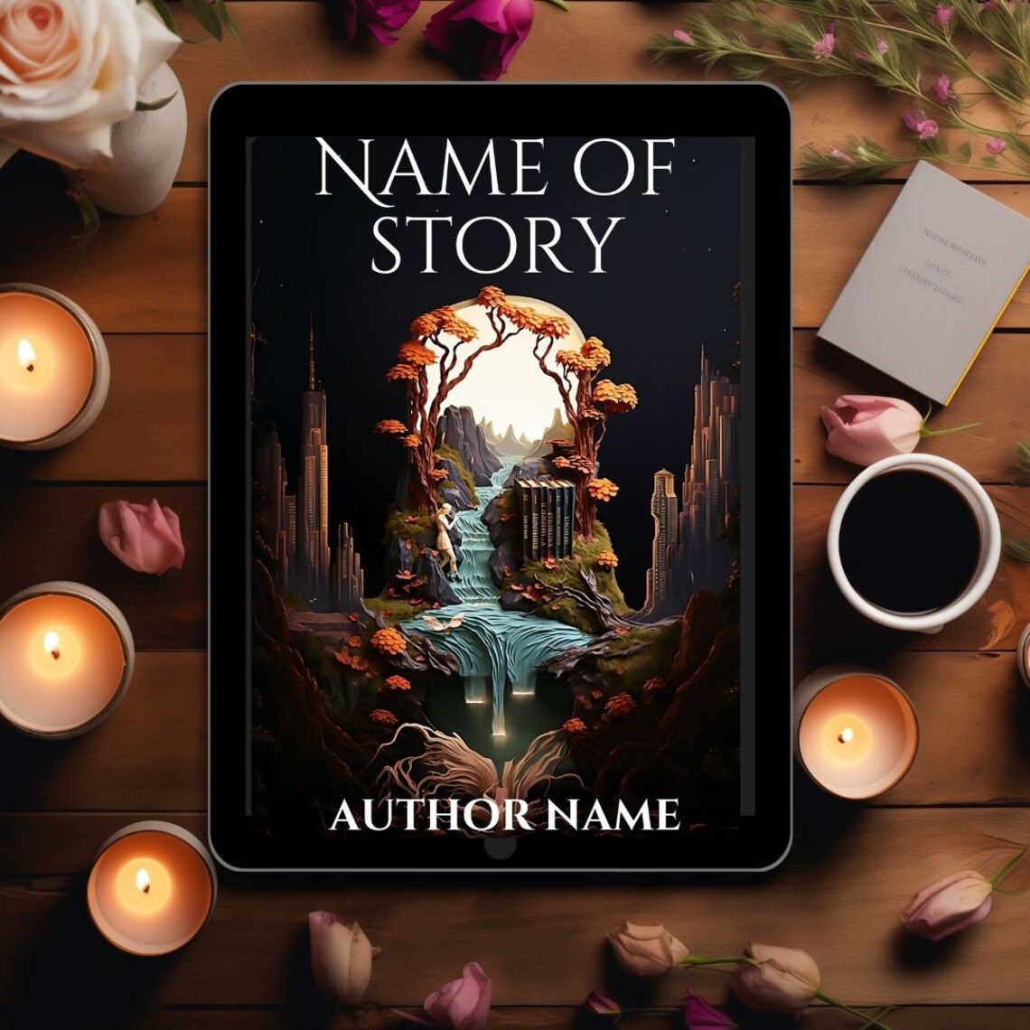 Premade Book Cover Fantasy /self-published Author Text Customizable ...