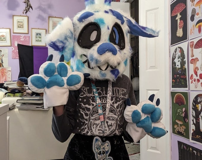 Sans Undertale Inspired Fursuit Mini Partial- Includes Head, Paws, and ...