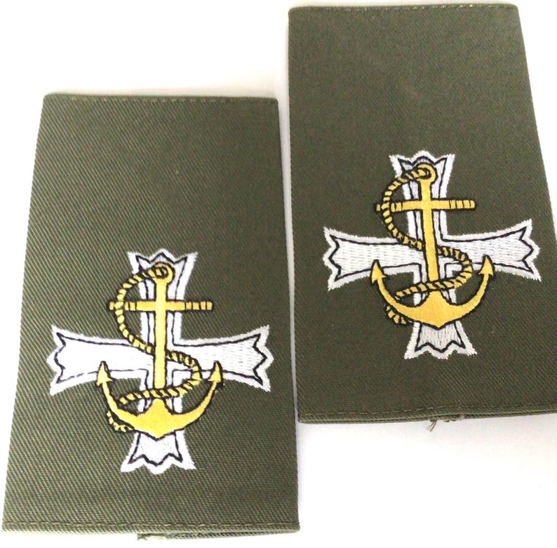 British Royal Navy Chaplain Rank Slide / Epaulette - Olive Drab ...