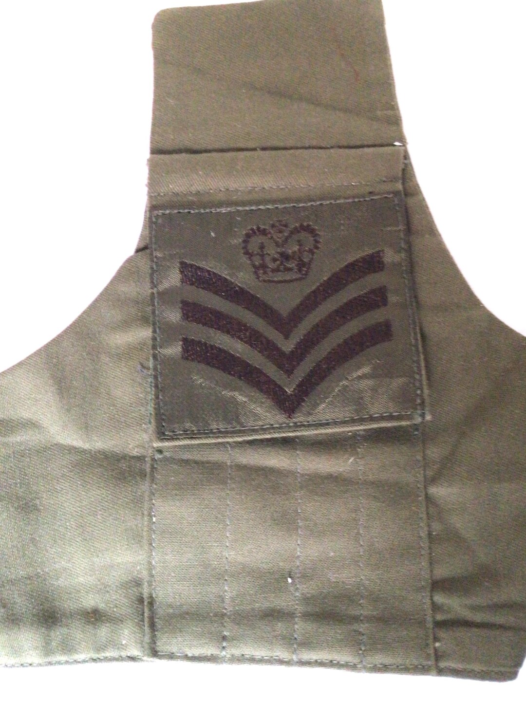 British Army Colour Sergeant Brassard With Pocket & Sateen Rank Patch ...