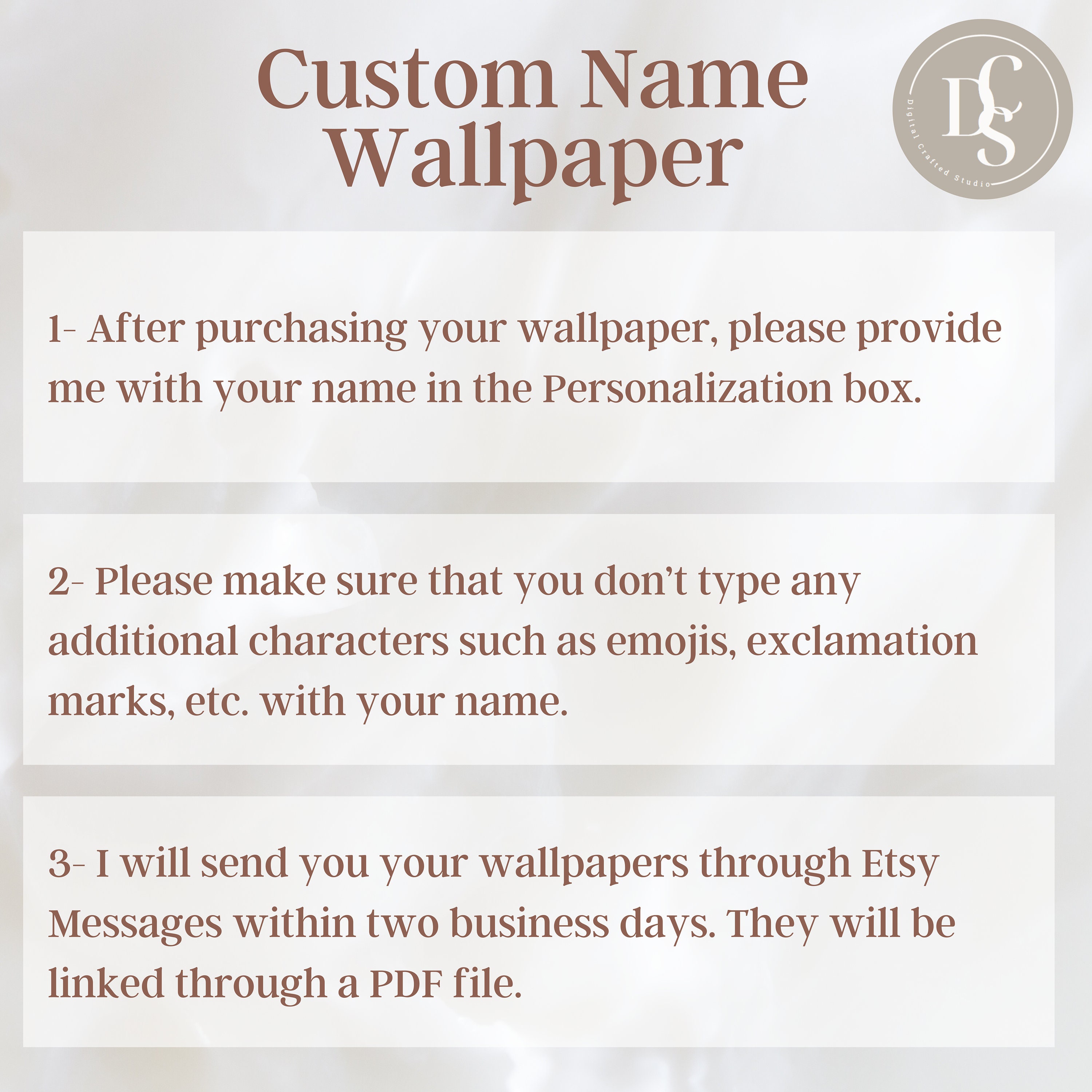 Custom Name iPhone Wallpaper, Aesthetic Phone Background, Personalized ...