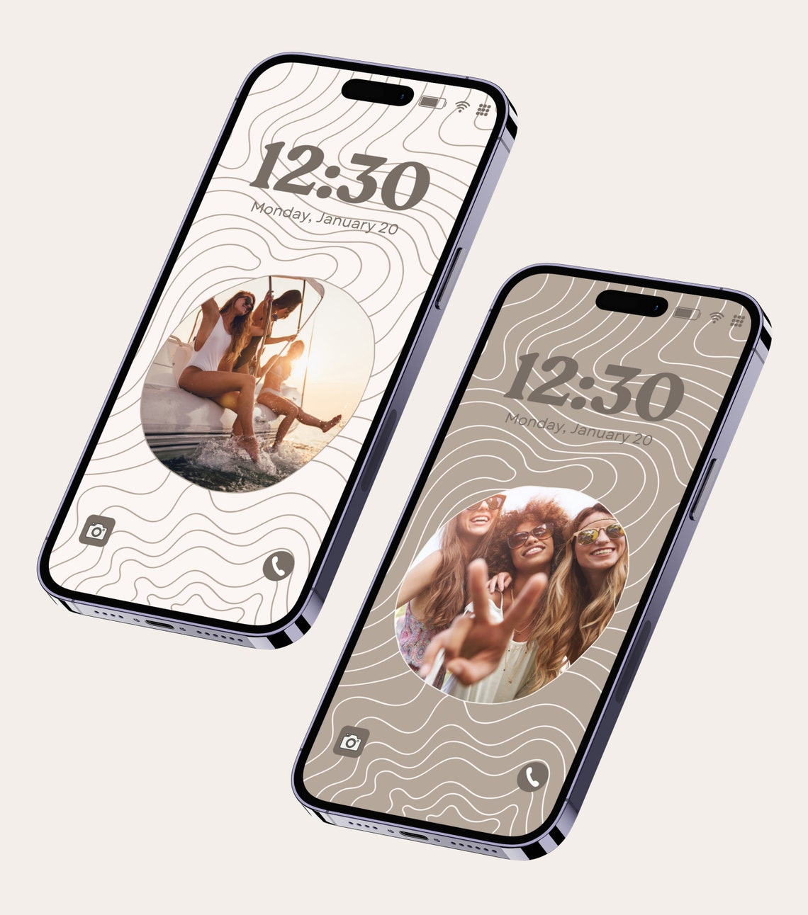 Personalized Family iPhone Wallpaper, Custom Family Portrait Wallpaper ...