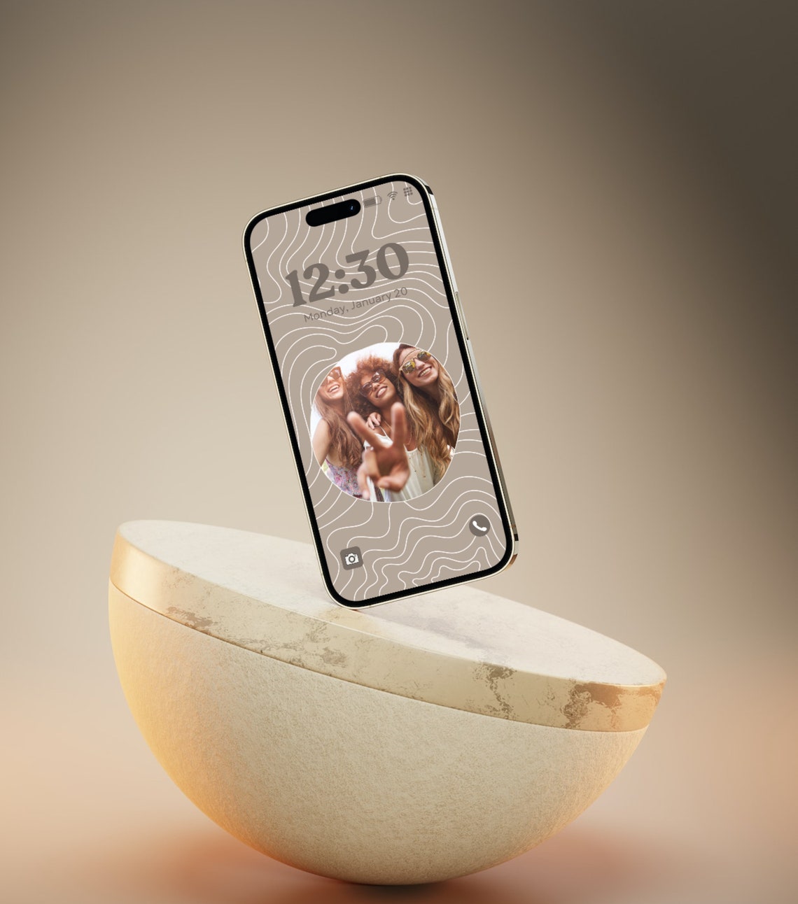 Personalized Family iPhone Wallpaper, Custom Family Portrait Wallpaper ...