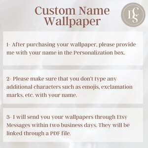 Custom Name iPhone Wallpaper, Personalized Phone Homescreen ...