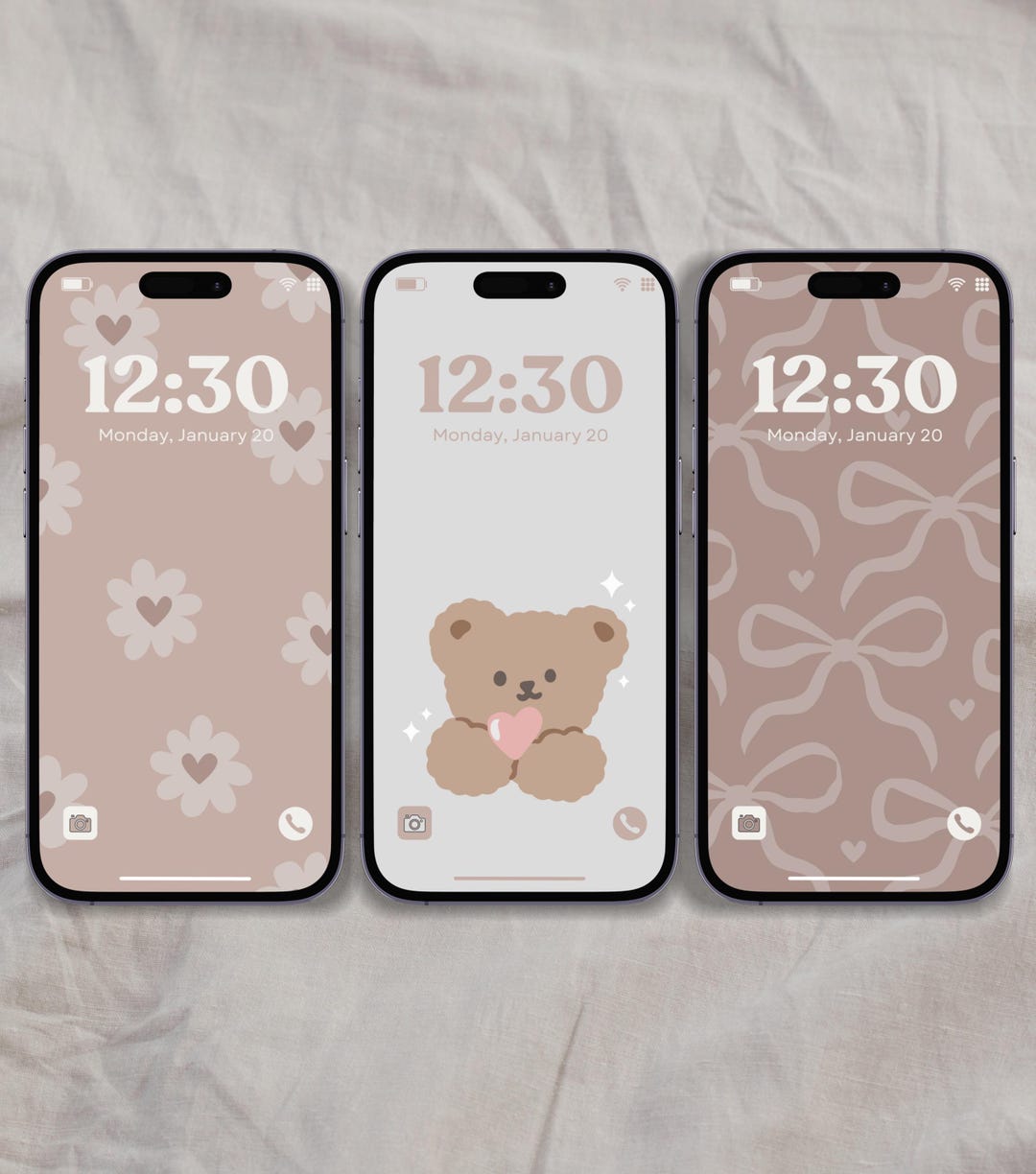 Coquette Pink iPhone Android Cute Home Screen, Valentine's Day iPhone ...