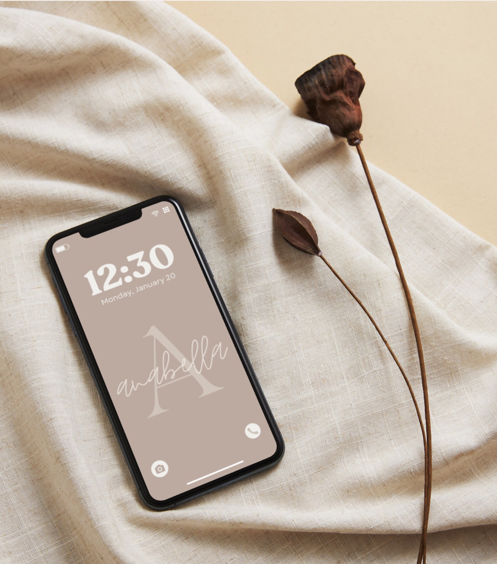 Custom Name iPhone Wallpaper, Personalized Phone Homescreen ...