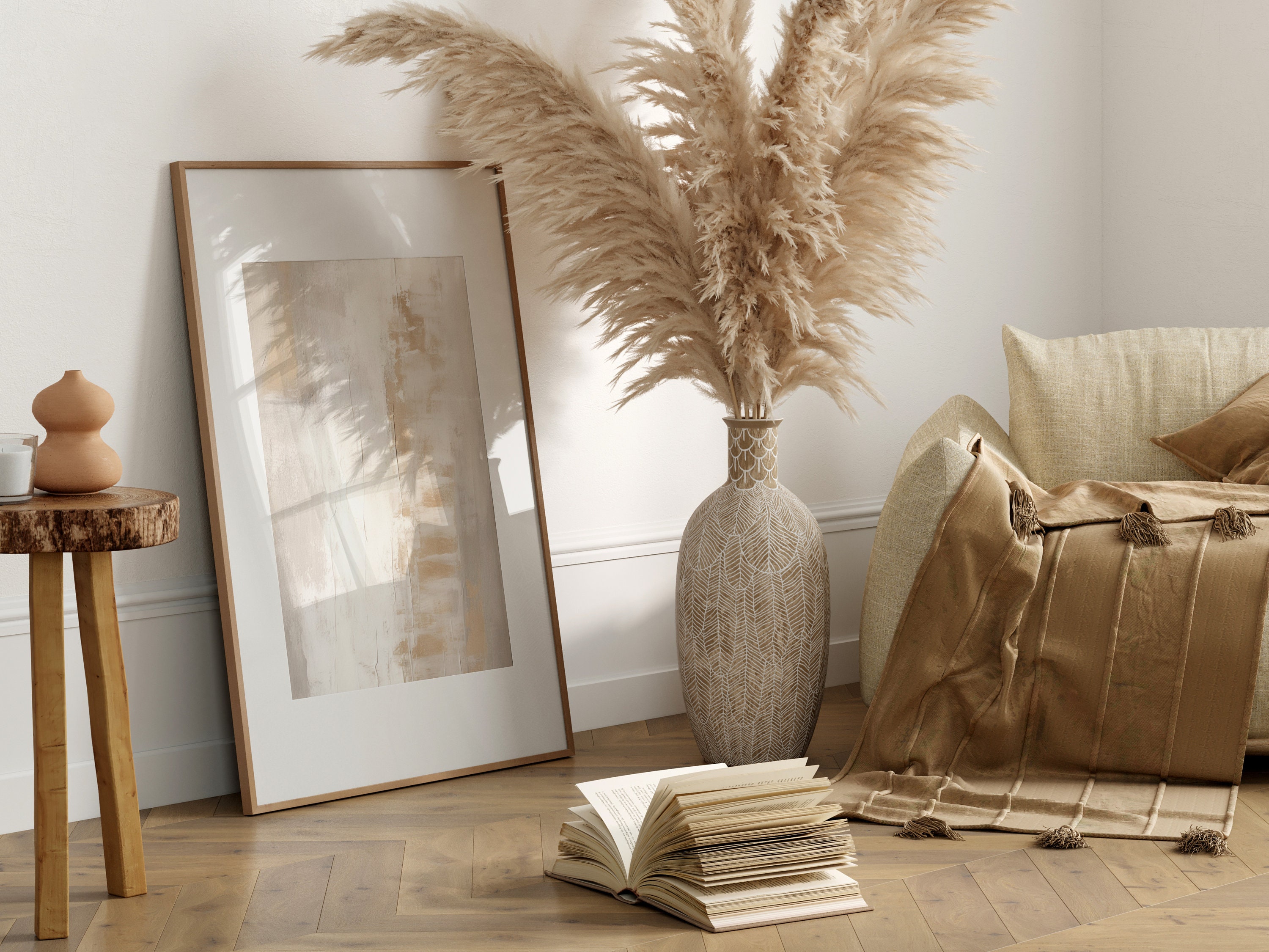 Minimalist Neutral Earthy Wall Art, Set of 3 Earth Tone Gallery Set ...