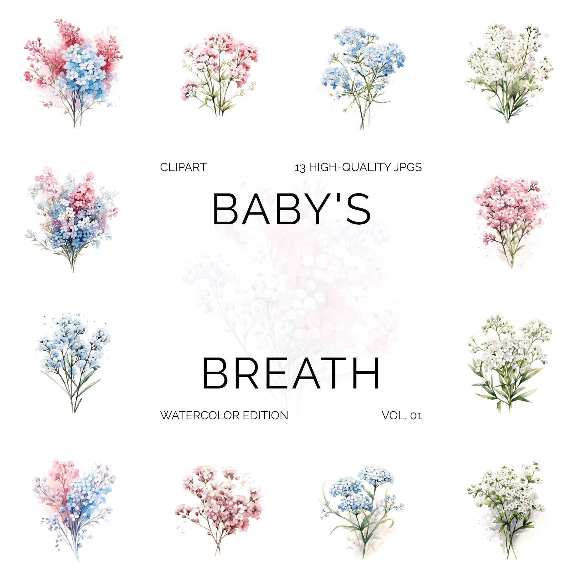 Babys Breath Bouquet Clipart Free