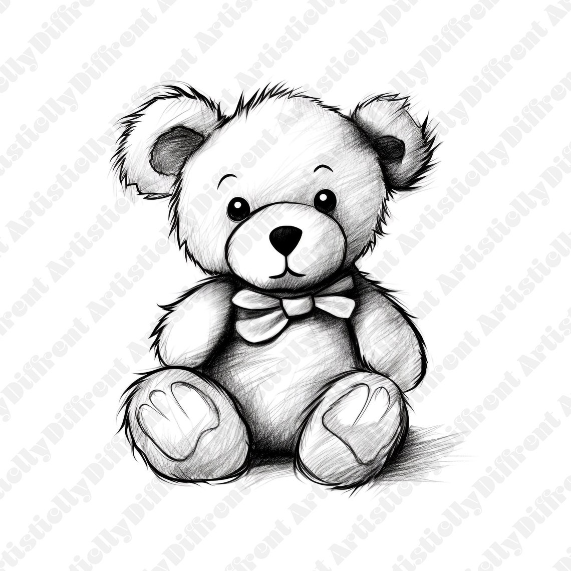 Teddy Bears | Drawn Teddy Bear Clipart | JPG | Instant Download ...