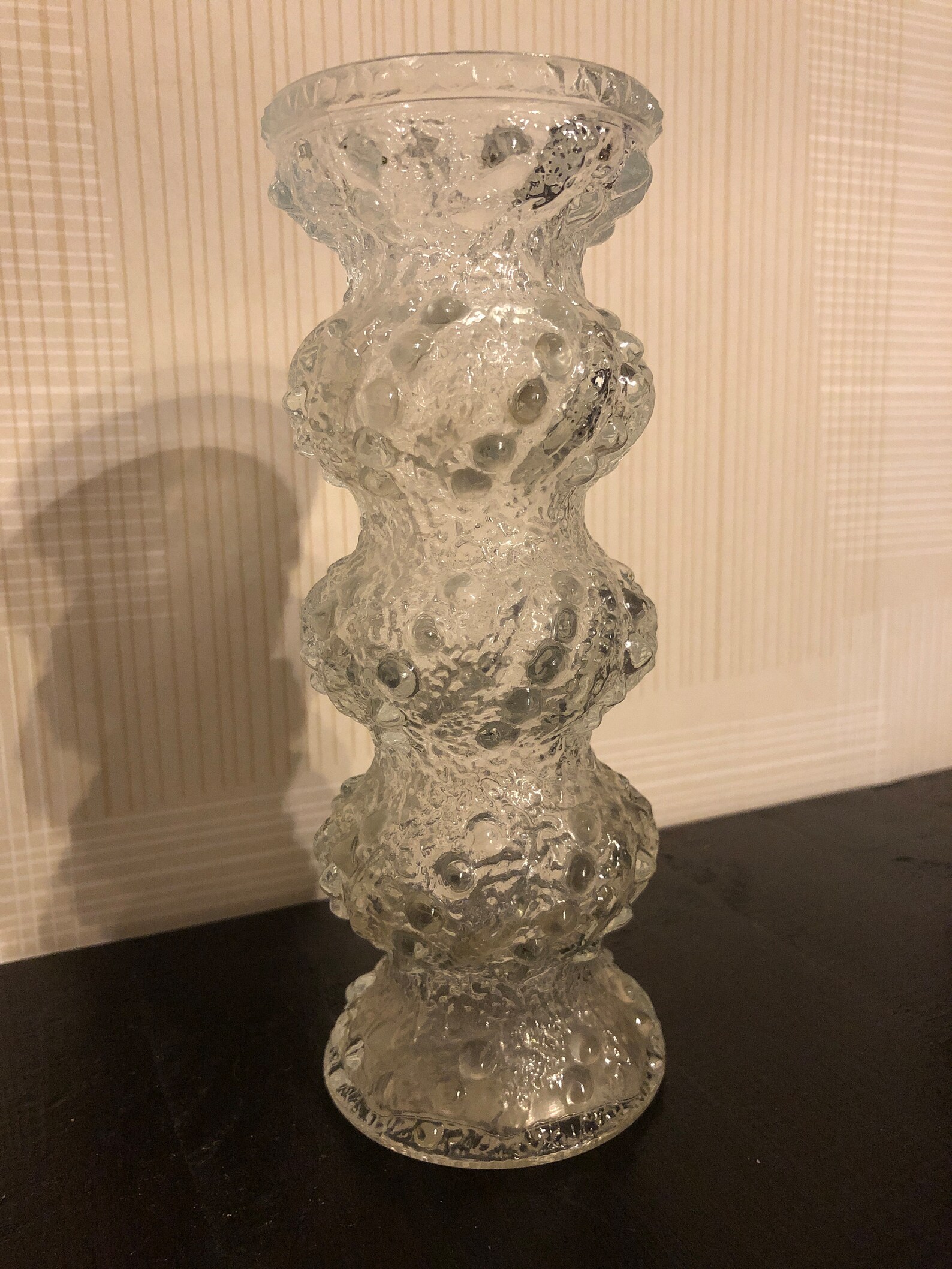 3 Vintage Stolzle Oberglas Art Glass Vases Austria, 1 X 12,5 and 2 X 18 ...