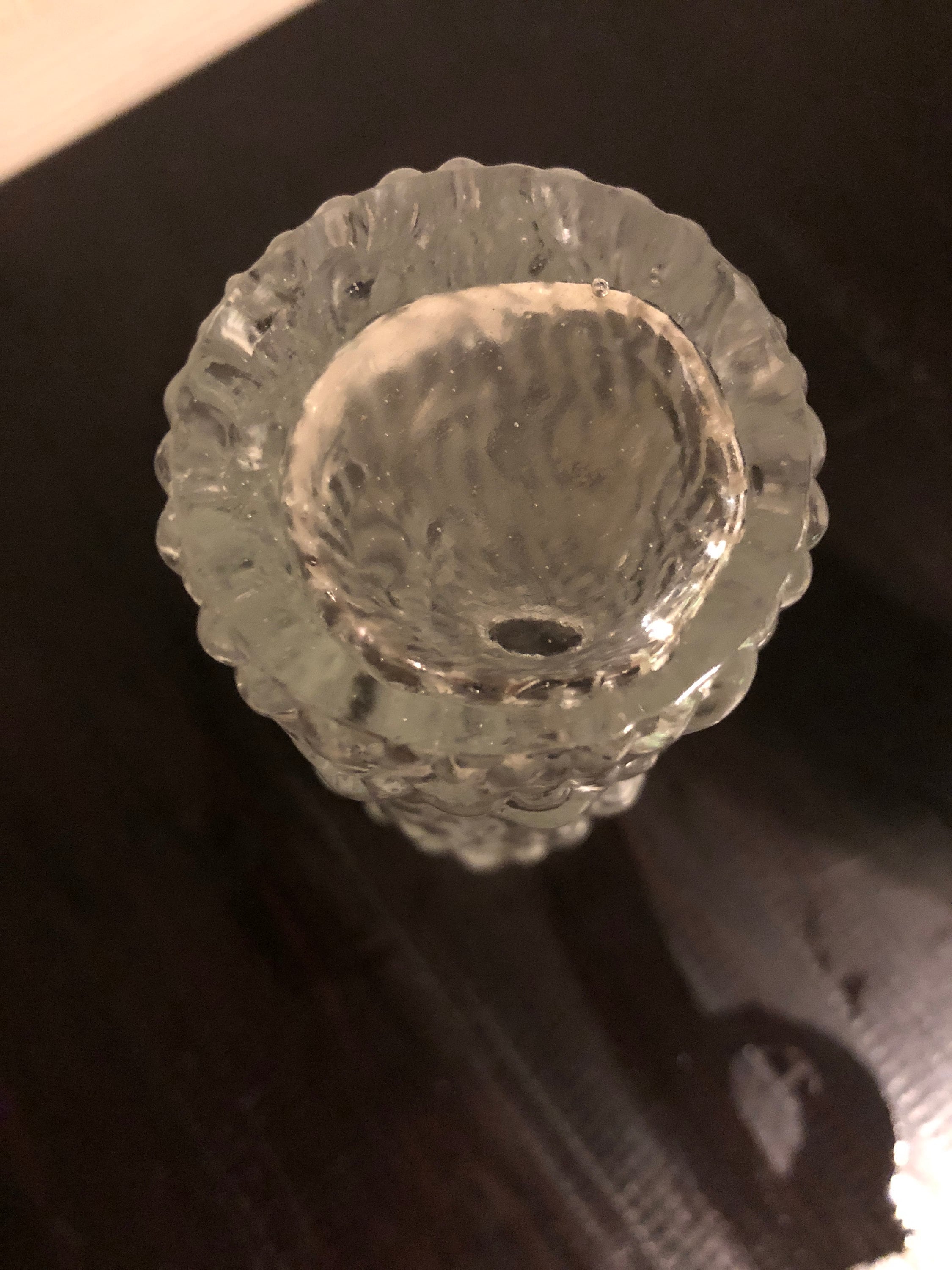 Tall Clear Bark Textured Glass Cylindrical Vase (free Shipping) - Etsy