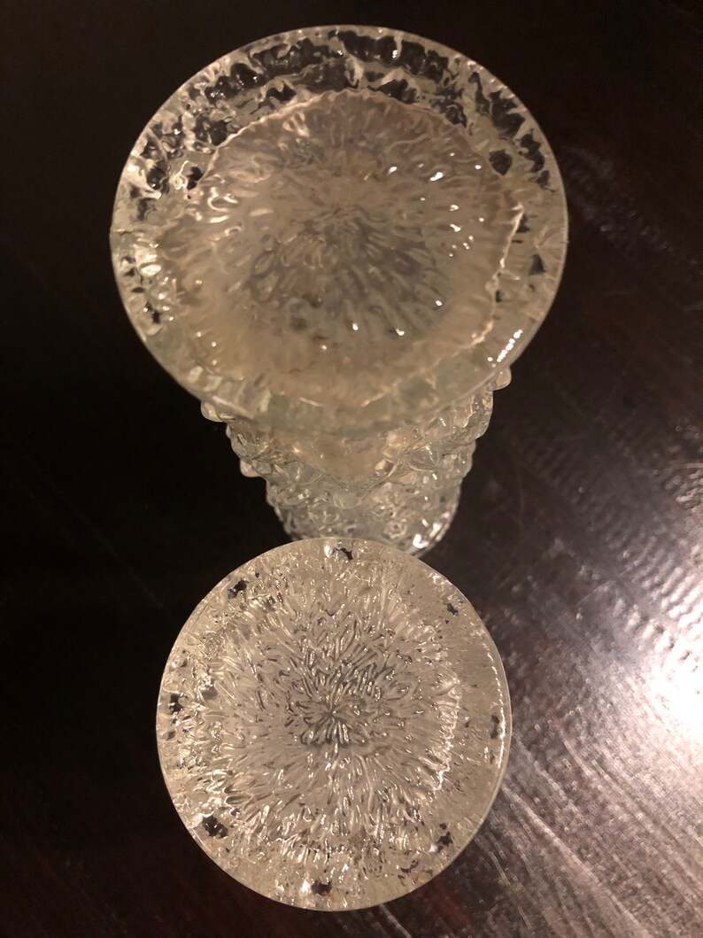 3 Vintage Stolzle Oberglas Art Glass Vases Austria, 1 X 12,5 and 2 X 18 ...