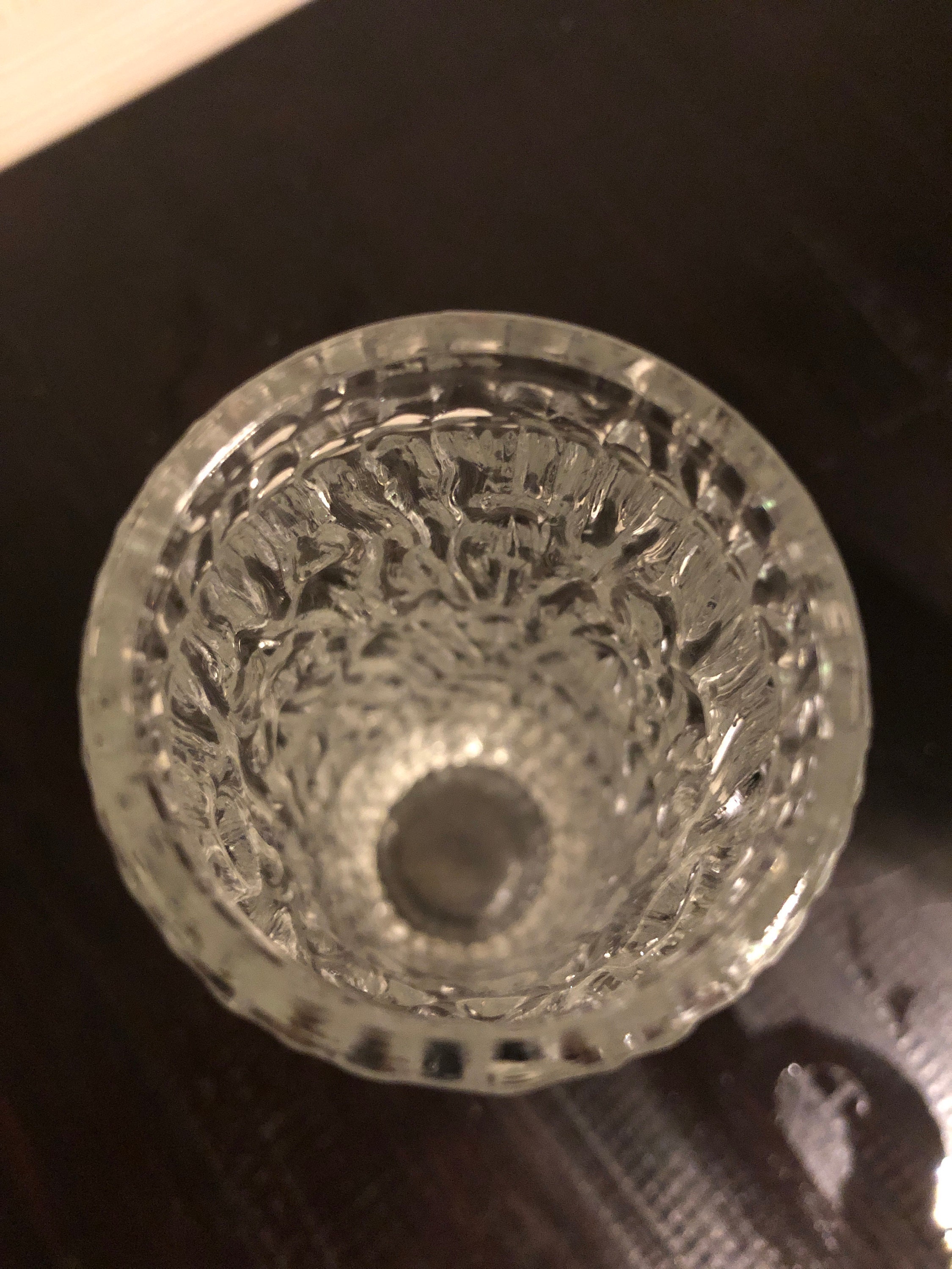 Tall Clear Bark Textured Glass Cylindrical Vase free Shipping - Etsy