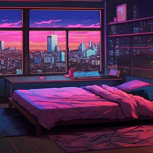 Neon Vtuber Backdrop - Etsy Australia