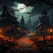 LOOPED ANIMATED BACKGROUND | Haunted House and Pumpkins | Vtuber Twitch ...