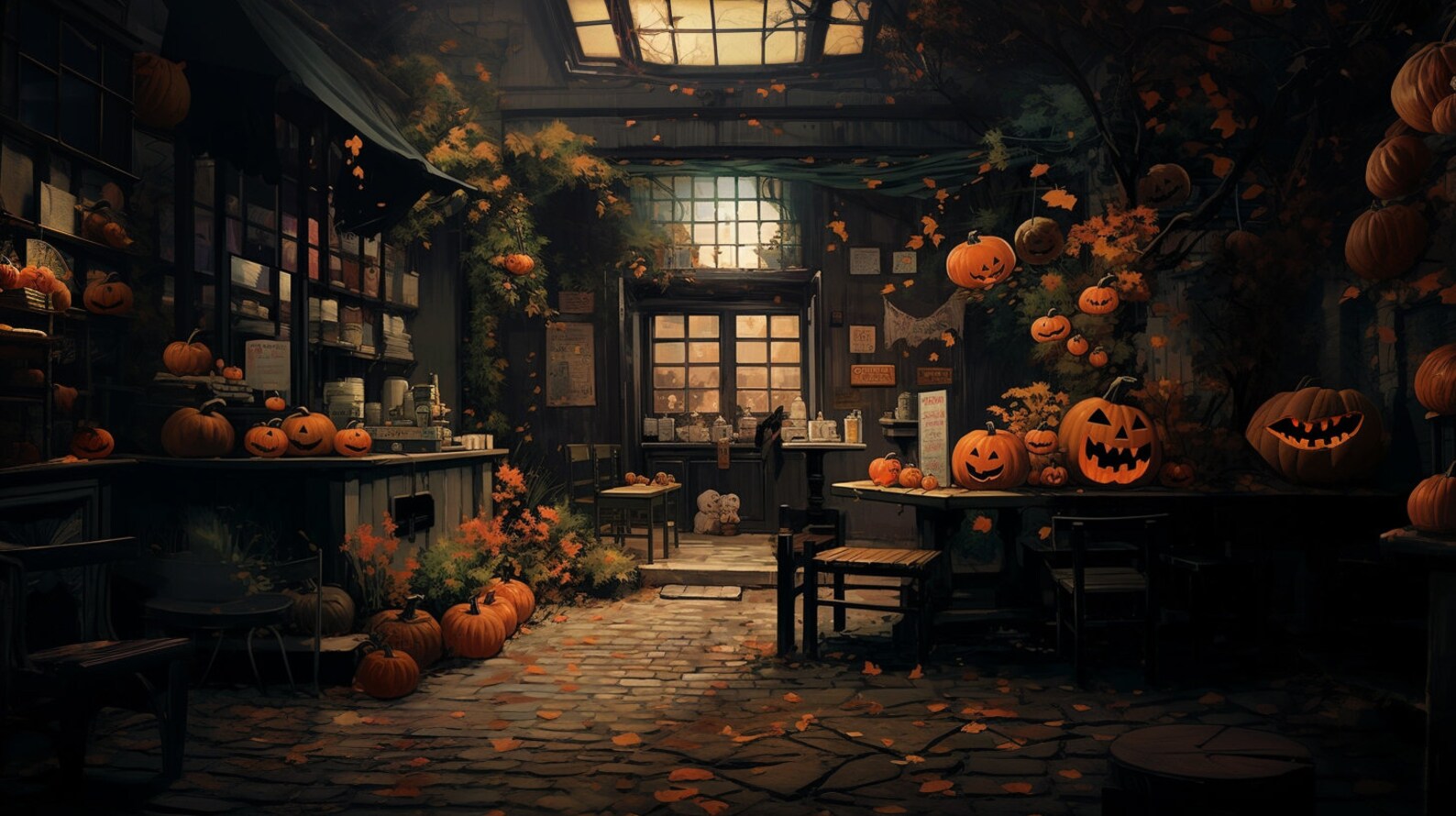 Spooky Halloween Punking Animation for Vtubers! Join the Lo-fi Cafe ...