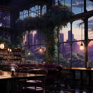 Vtuber Urban Oasis: Cozy Lofi Cafe, City Ambience, and Enchanting ...