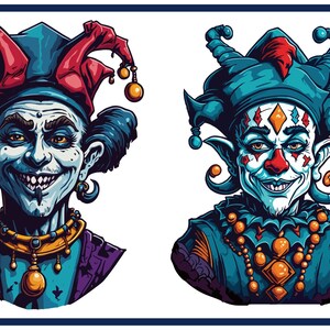 Dark Jester Vector Illustration Bundle - Etsy
