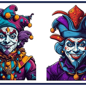 Dark Jester Vector Illustration Bundle - Etsy