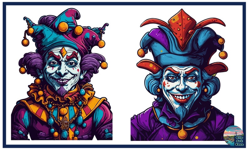 Dark Jester Vector Illustration Bundle - Etsy