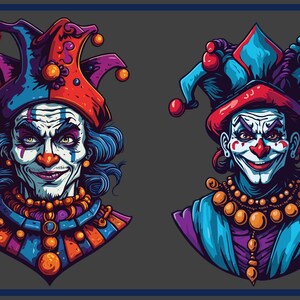 Dark Jester Vector Illustration Bundle - Etsy