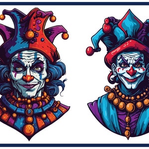 Dark Jester Vector Illustration Bundle - Etsy