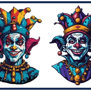 Dark Jester Vector Illustration Bundle - Etsy