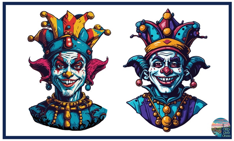 Dark Jester Vector Illustration Bundle - Etsy
