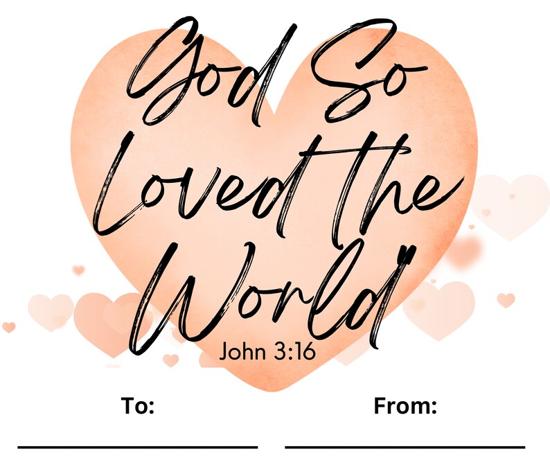 Printable Biblical Classroom Valentines for Valentines Day - Etsy