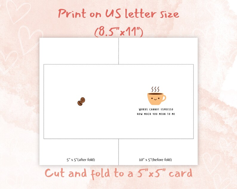 Printable Words Cannot Espresso How Much You Mean to Me Cute ... Printable Words Cannot Espresso How Much You Mean to Me Cute ...