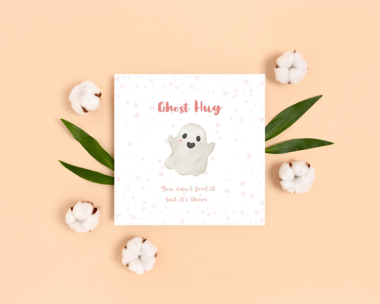 Printable Ghost Hug Get Well Card: Pastel Supportive Card (PDF) - Etsy