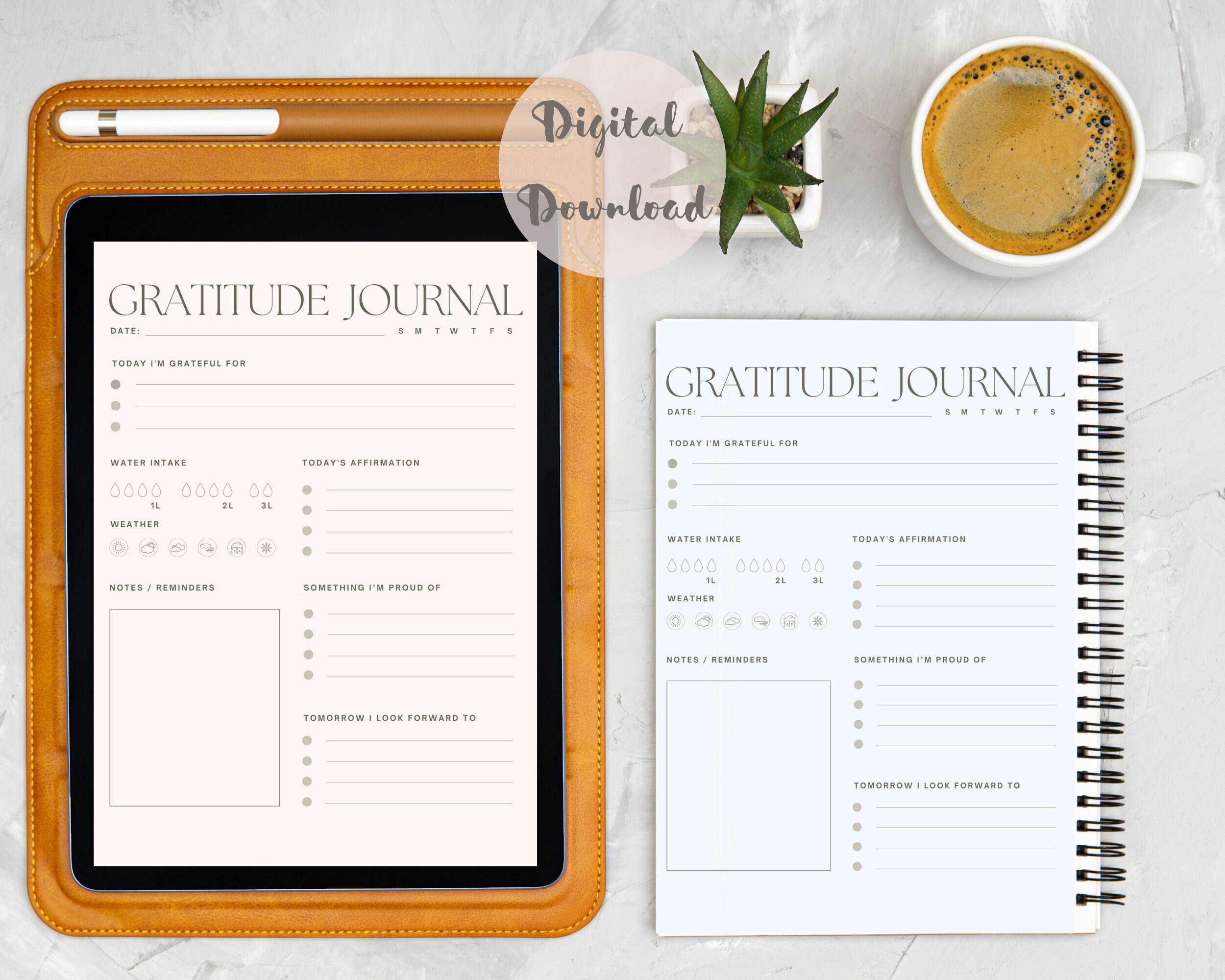 Printable Gratitude Journal Daily Gratitude Pages Daily - Etsy
