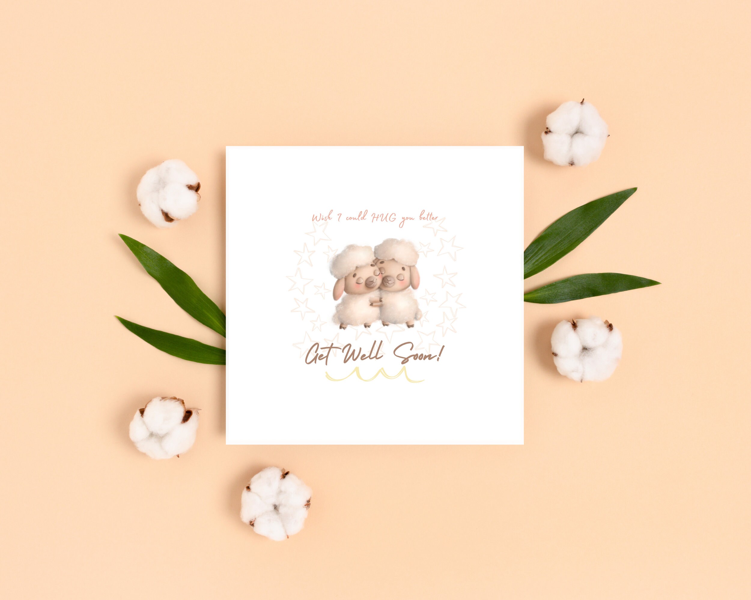 Printable Get Well Soon Card: Hugging Sheep (digital Download) - Etsy