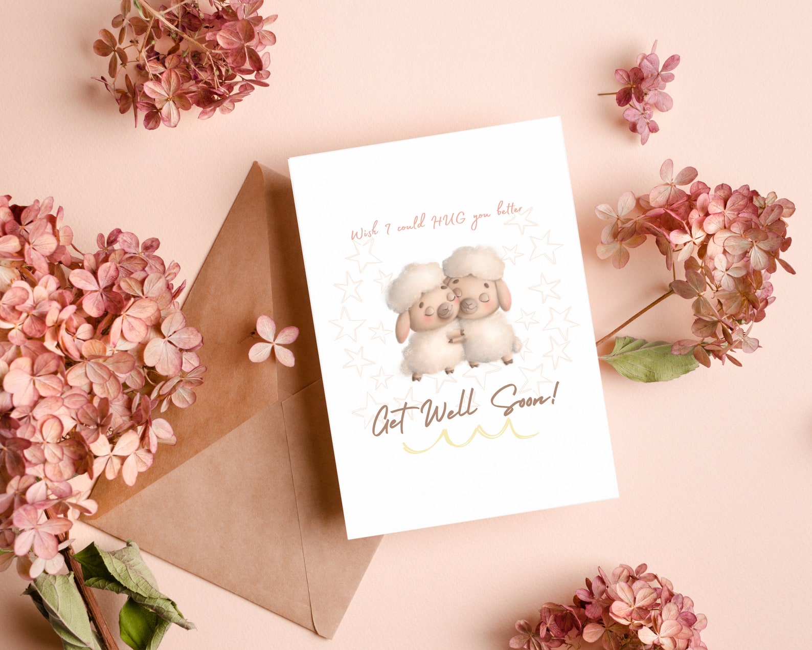 Printable Get Well Soon Card: Hugging Sheep (digital Download) - Etsy