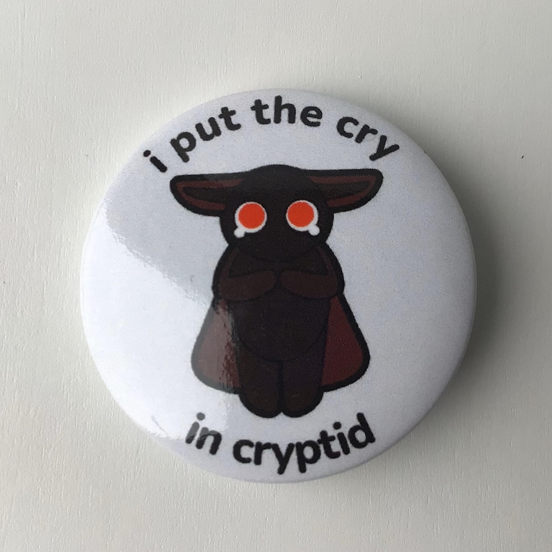 Crying Cryptid Button Badge - Etsy