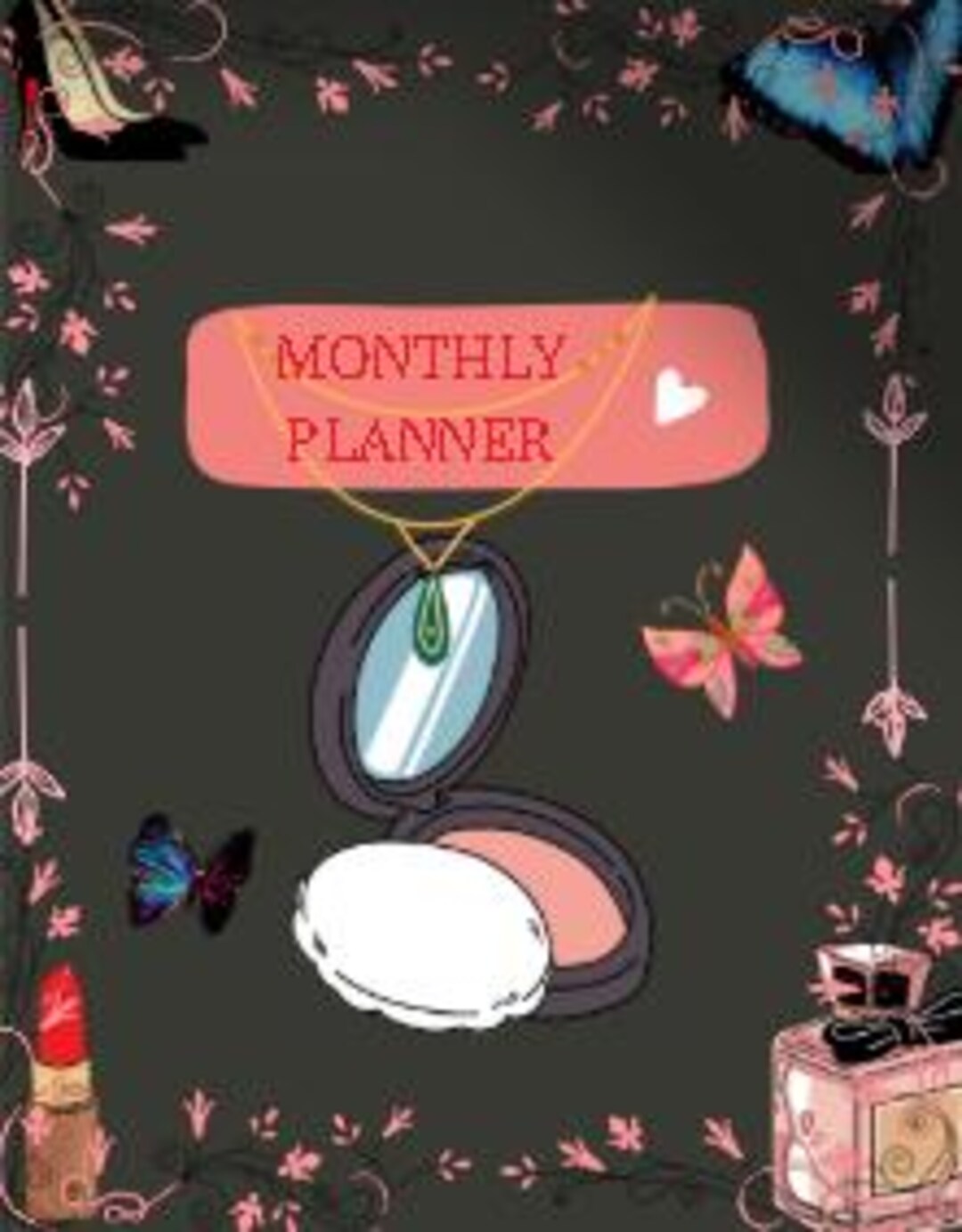 Monthly Digital Planner | Printable Undated Planner for Goals ...