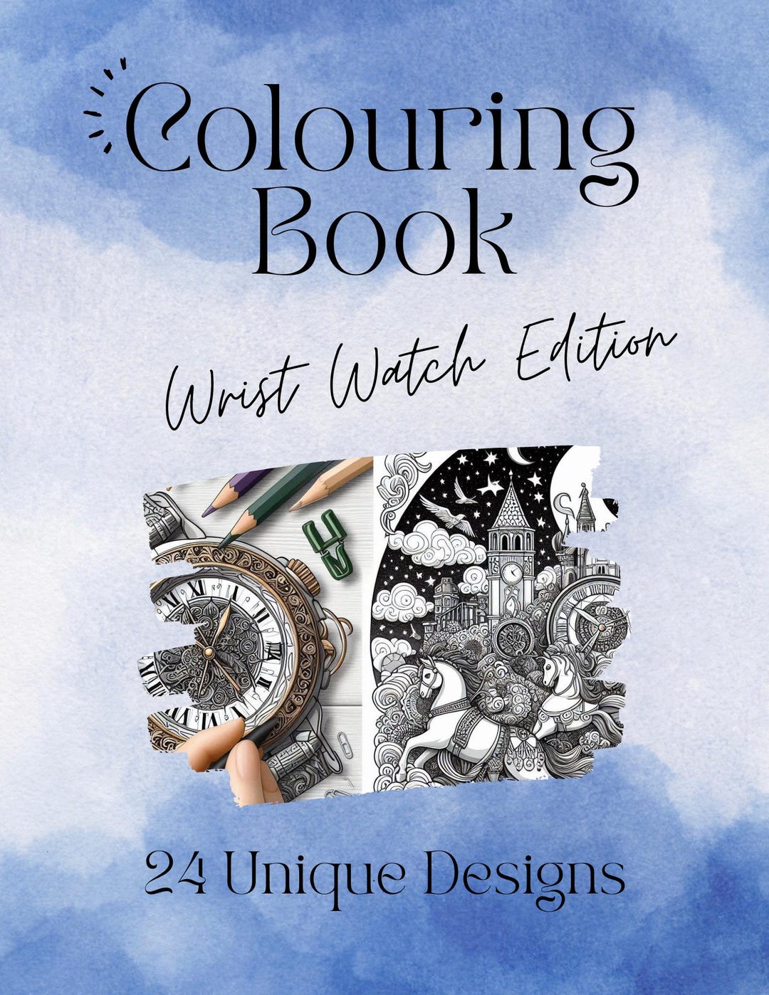 Watches - Colouring Book (digital, Print at Home) - Etsy